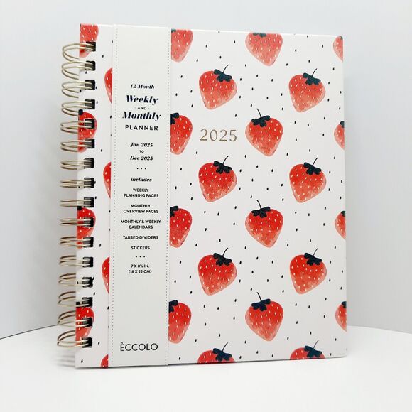 Eccolo | Accessories | Eccolo Strawberries Pattern 225 Planner Calendar ...
